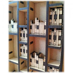 Mirrored Library MDF Book Nook Kit